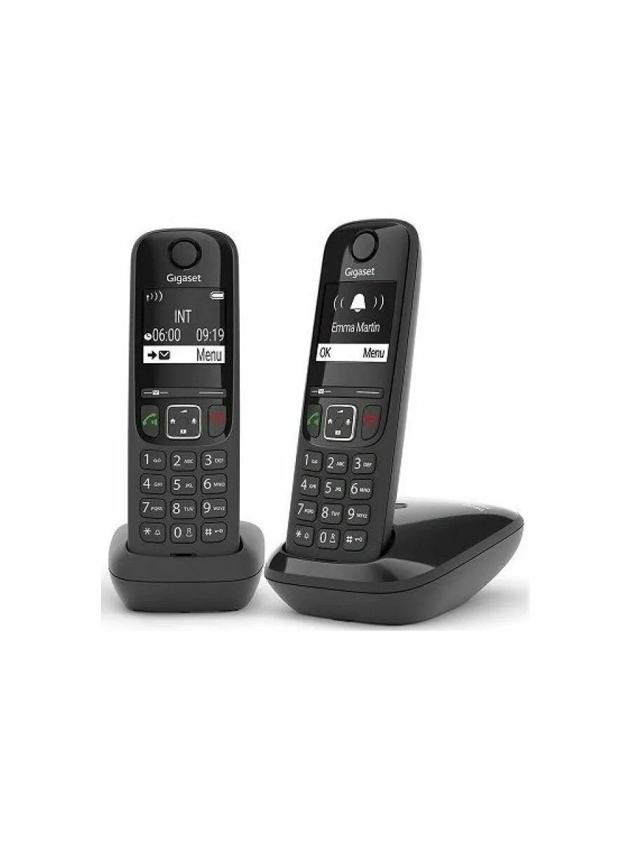 Радиотелефон Gigaset AS690 DUO, черный l36852-h2816-m201