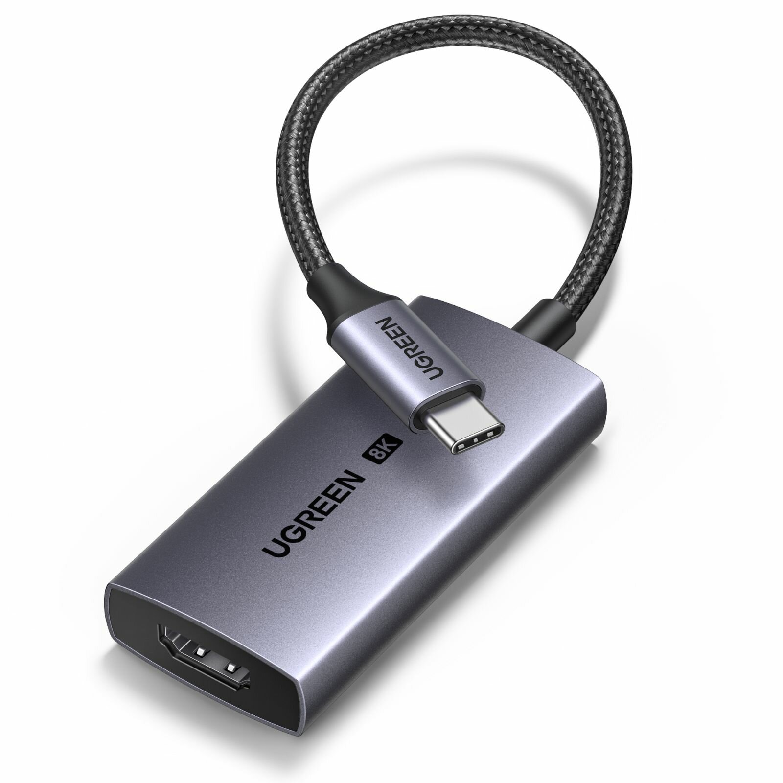 Адаптер UGREEN CM491 (85320) USB-C Male To HDMI 2,1 Female 8K@60Hz Adapter. Длина: 0,15м. Цвет: серый космос