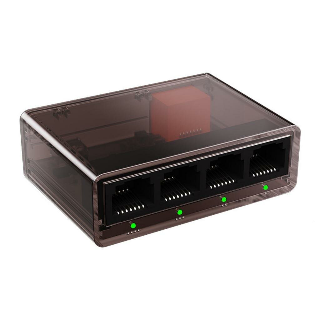 5-портовый неуправляемый интеллектуальный Ethernet коммутатор RJ45