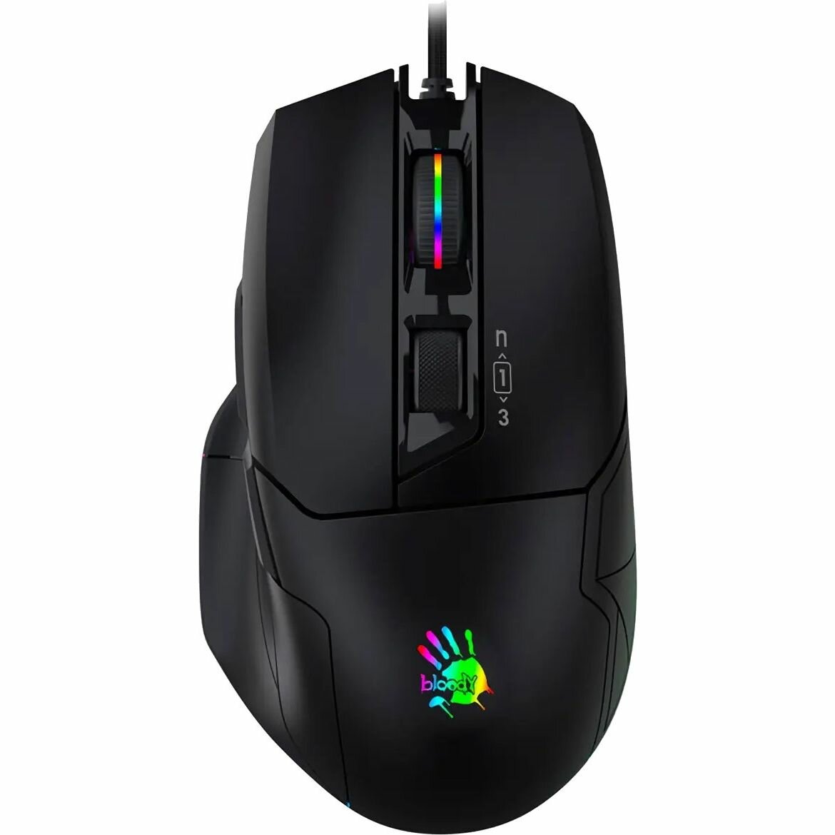 Мышь проводная A4Tech W70 MAX ( STONE BLACK) чёрный 10000 DPI