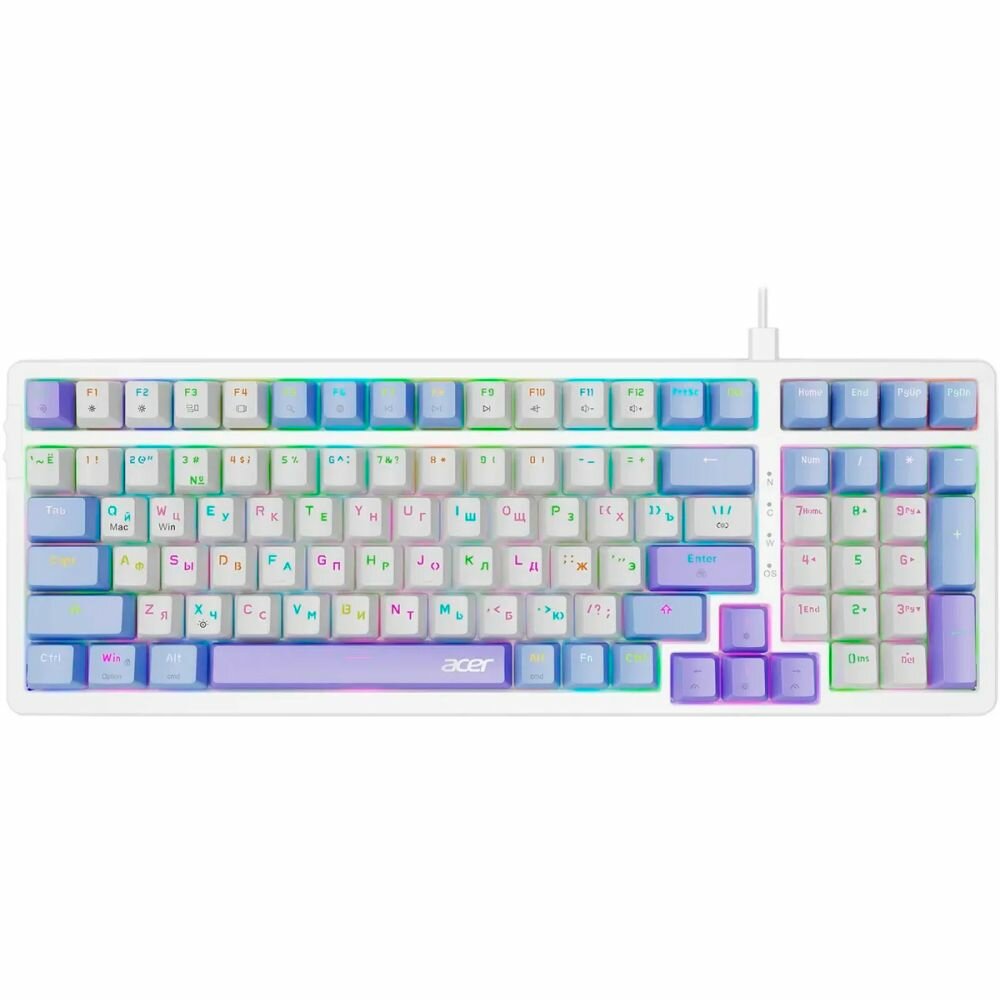 Клавиатура проводная A4Tech Fstyler FX50, USB, белый