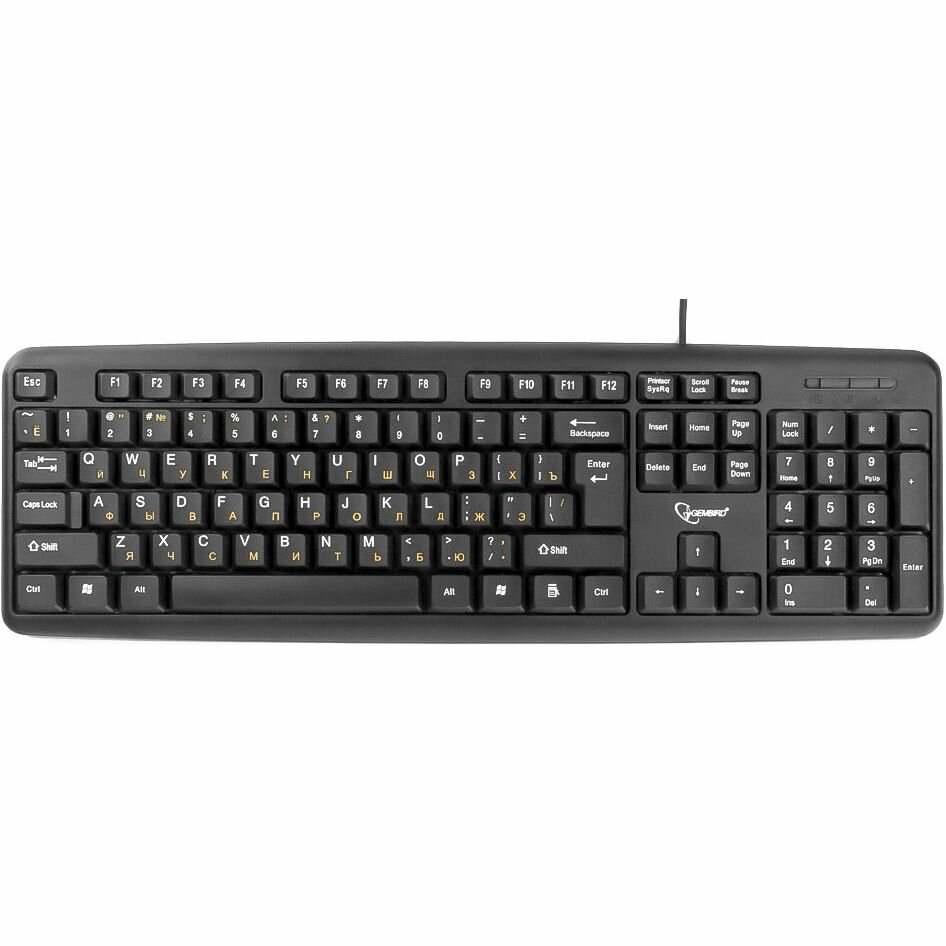 Клавиатура проводная Gembird KB-8320UXL-BL, USB, черный