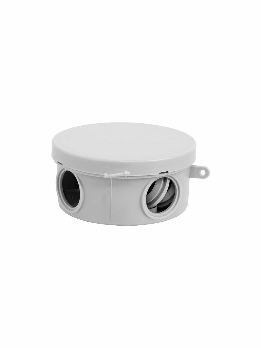 Коробка распределительная ОП 85х40мм 4 каб. вводов IP54 сер. (круг.) TOKOV ELECTRIC TKE-KR-85-40-C06