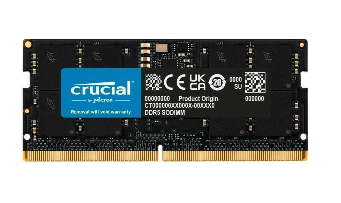 Оперативная память SO-DIMM DDR5 Crucial 5600MHz 16GB (2x16GB) (CT2K16G56C46S5)