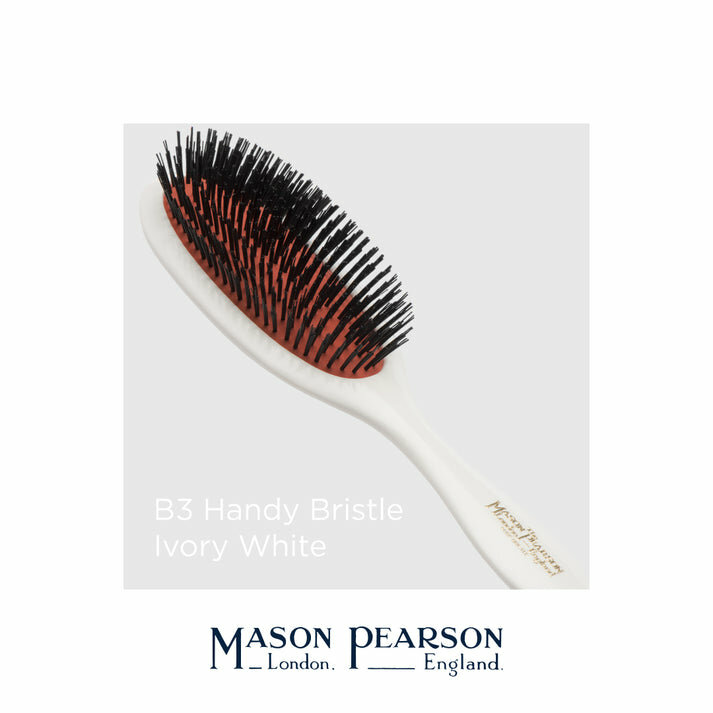 Средняя расческа Mason Pearson B3 "HANDY BRISTLE" - с щетиной из натурального кабана, цвет слоновая кость