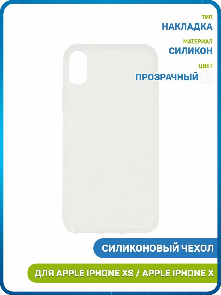 Силиконовый чехол Ultra Slim для Apple iPhone X / iPhone XS, прозрачный
