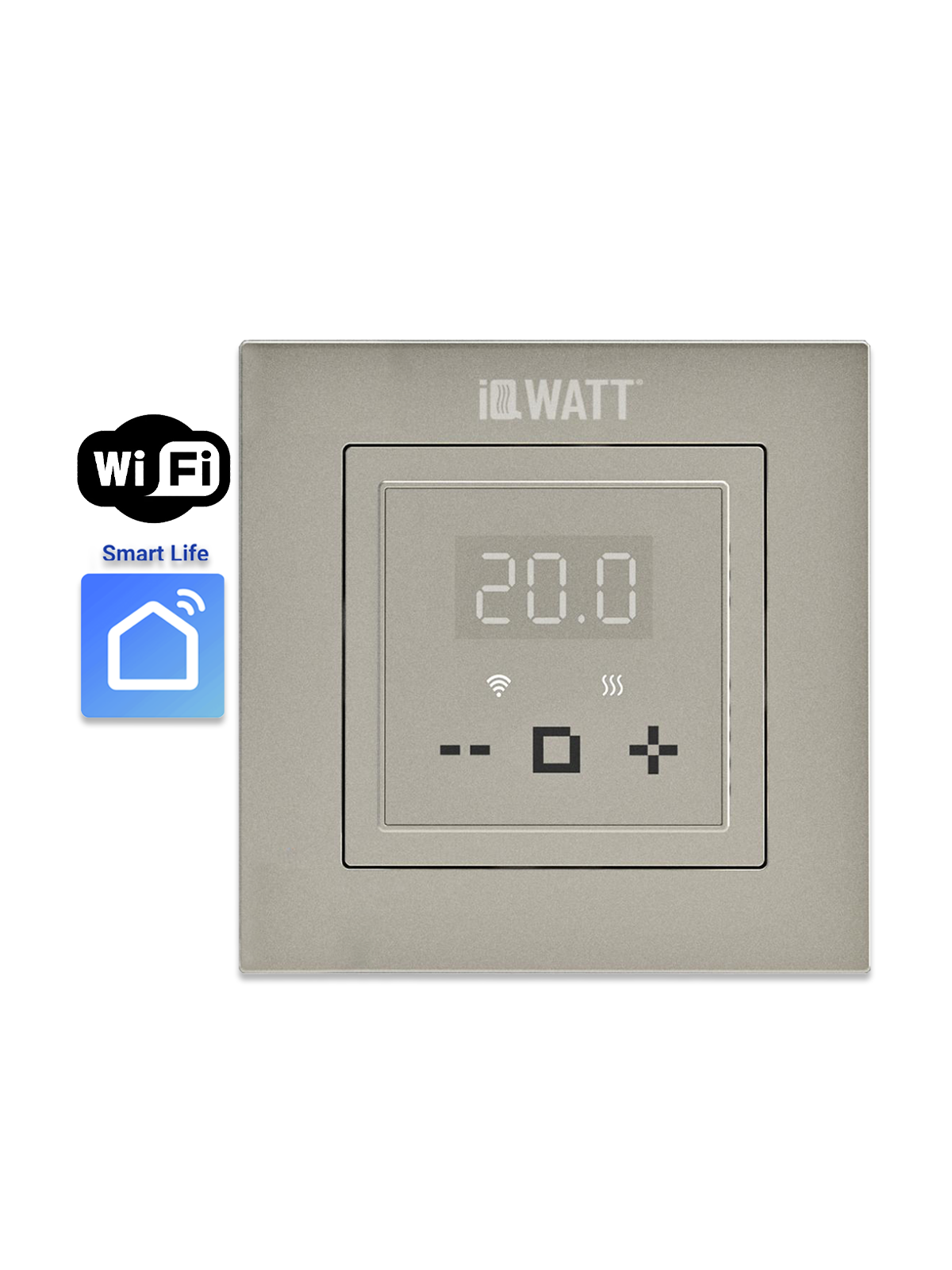 Терморегулятор IQWATT IQ Thermostat D Wi-Fi (шампань) программируемый