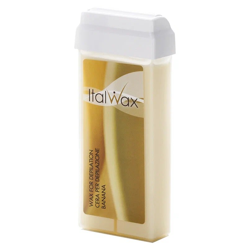 Тёплый воск в картридже средней плотности ITALWAX Банан 100 мл