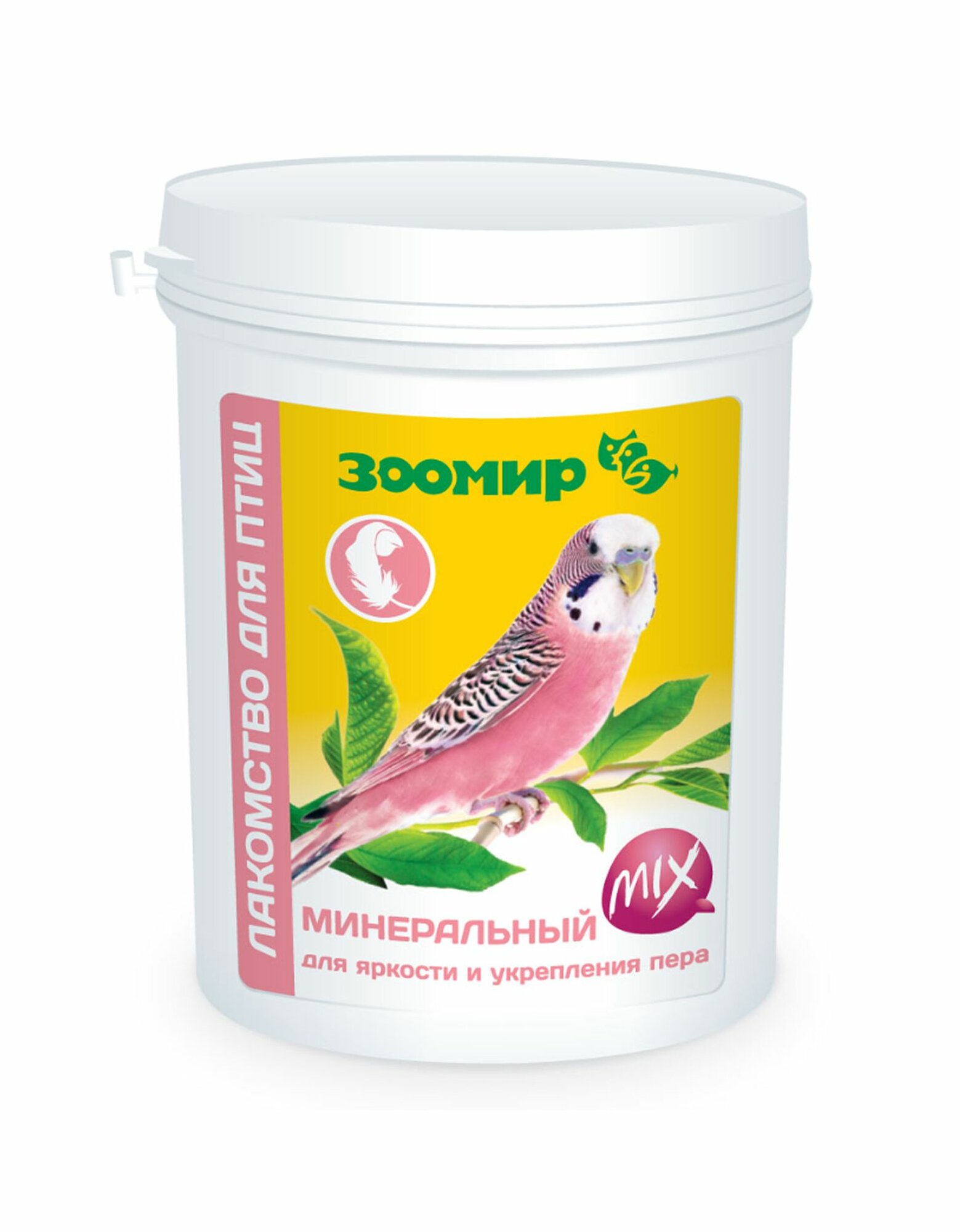 Зоомир Лакомство Минеральный Mix для птиц, для яркости и укрепления пера, 600 гр