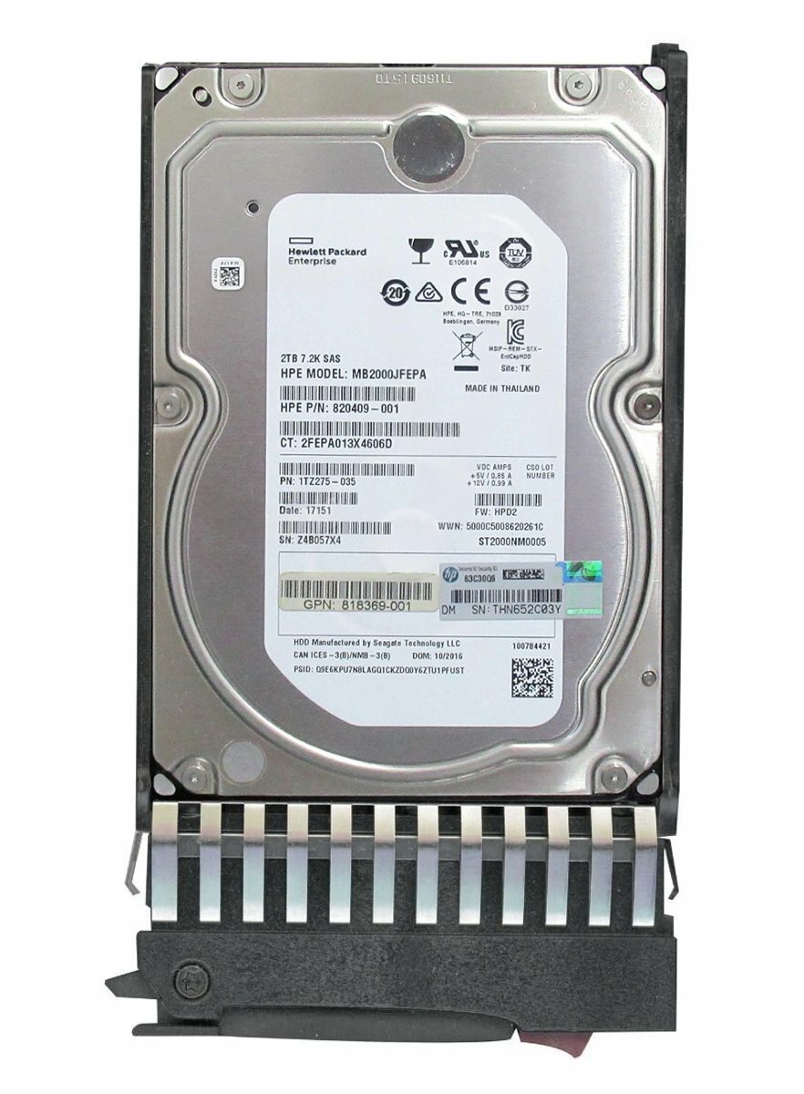Жесткий диск HP 2Tb 7200 SAS 2.5" HDD 1TZ275-035