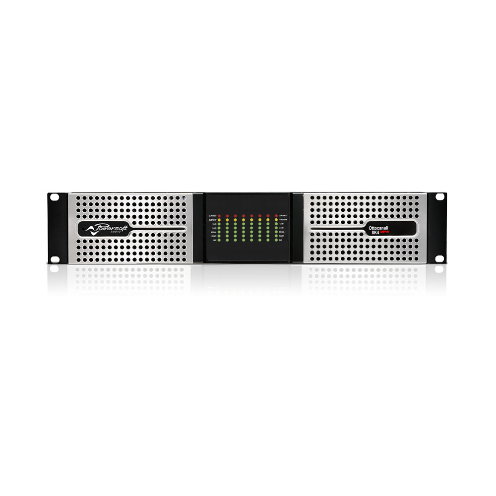 POWERSOFT Ottocanali 8K4 DSP+DANTE - восьмиканальный усилитель мощности 8 x 900 Вт на 2 Ома, 8 x 100