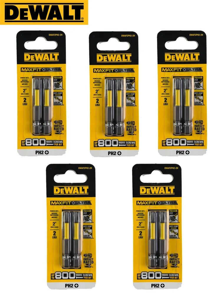 DEWALT Биты ударные PH2х50.8 мм ,10 шт.