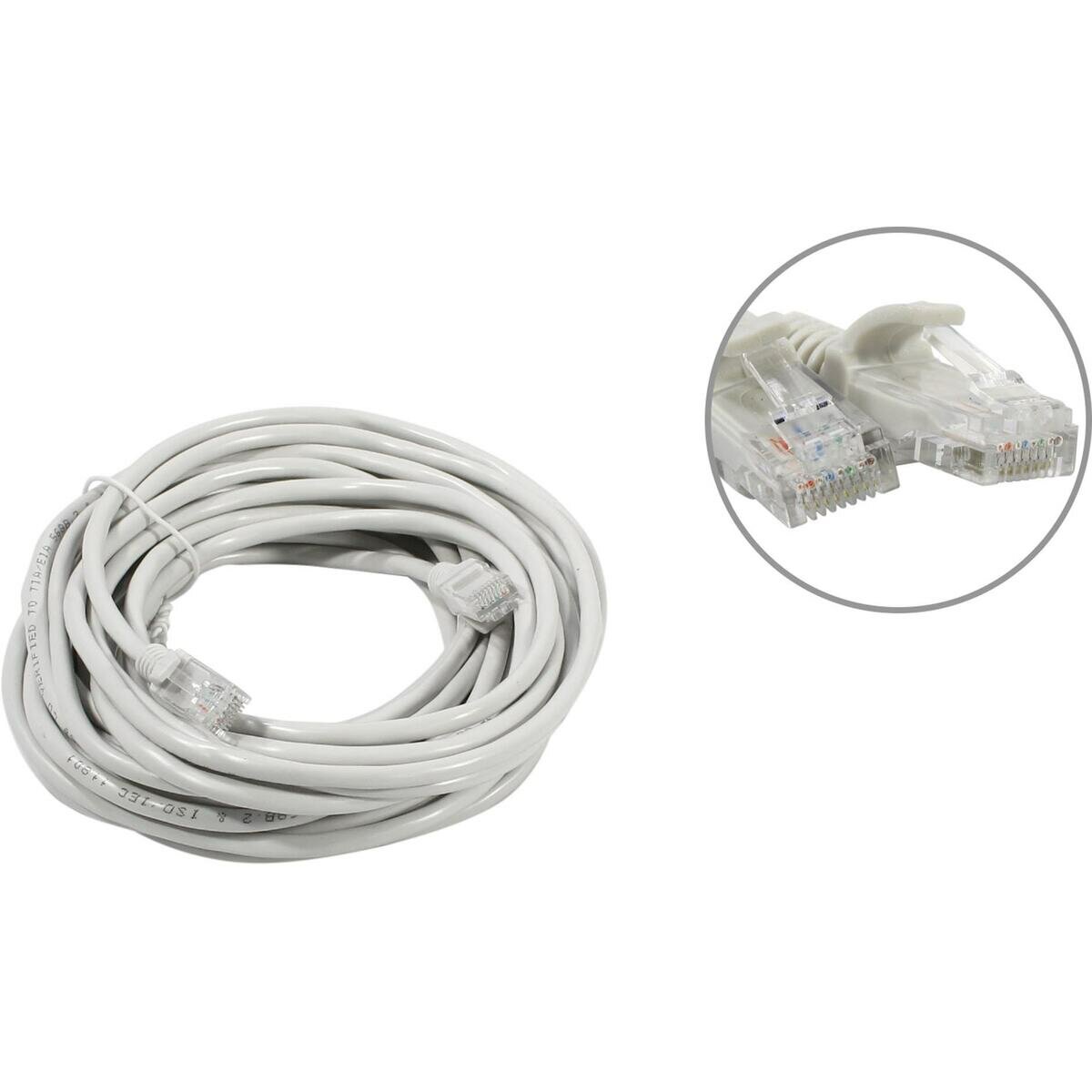 ExeGate Patch Cord UTP кат.5e, 10м, серый