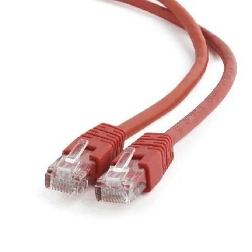 Патч-корд интернет кабель Cablexpert PP6U-1M/R U/ UTP cat.6 1 м Красный