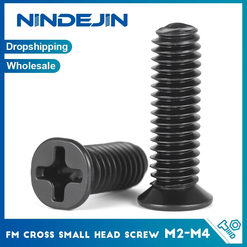 NINDEJIN Винты FM Cross из нержавеющей стали 304 M2 M3 M4 M5 M4(head 6mm) 50pcs, 4mm