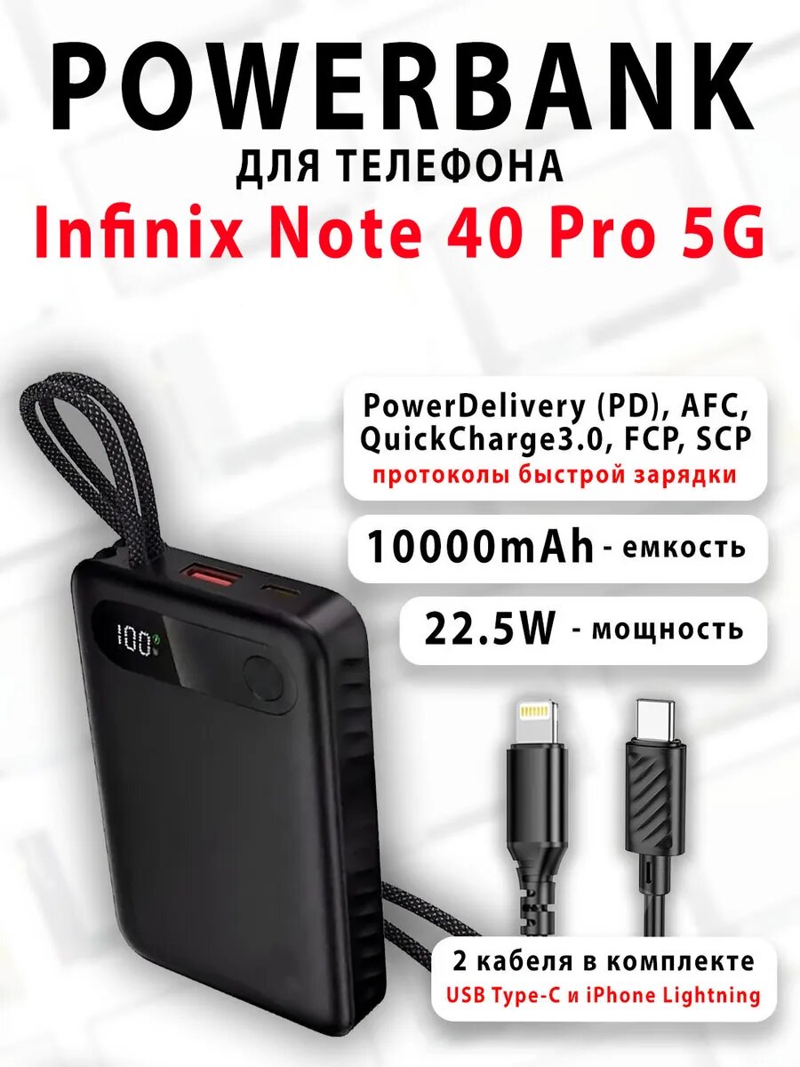 Повербанк для телефона Infinix Note 40 Pro 5G