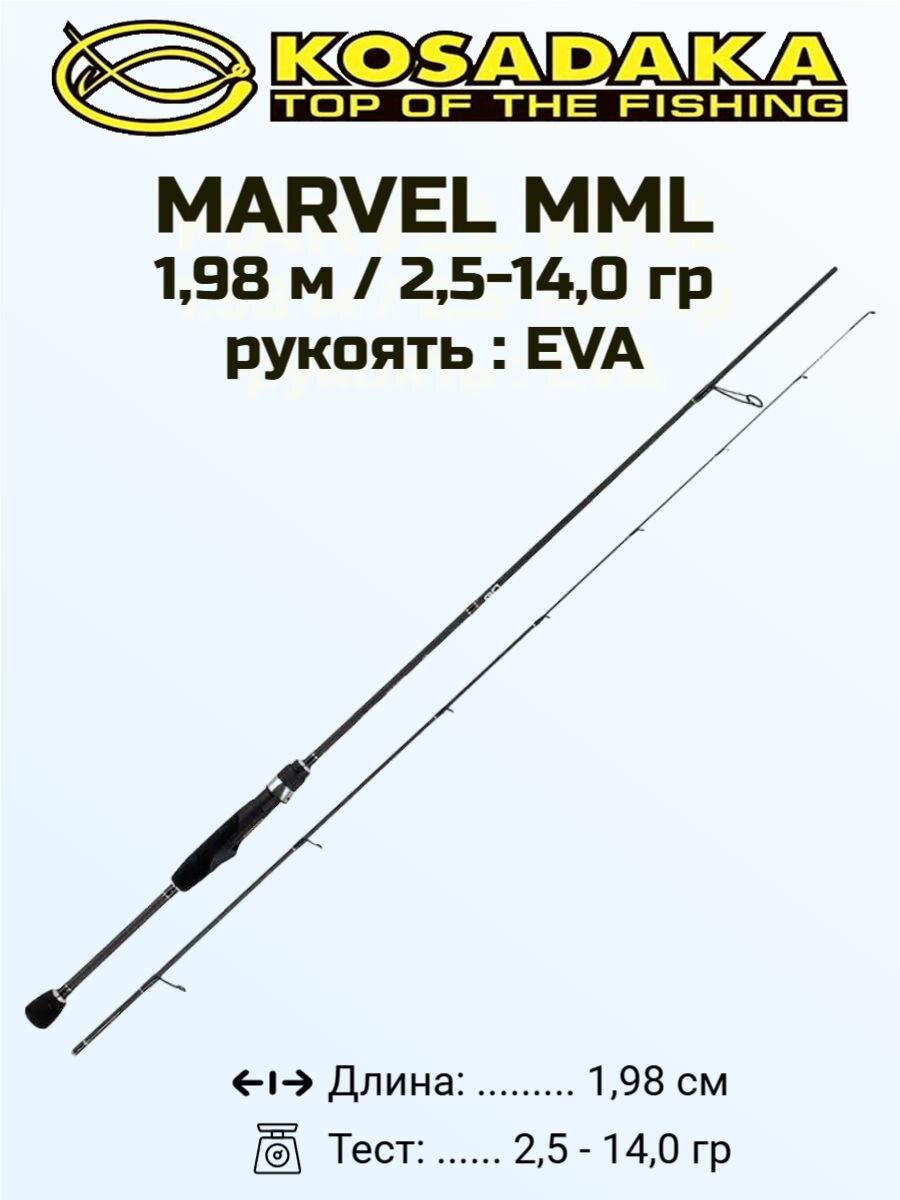 Спиннинг Kosadaka "MARVEL" 1,98м/2,5-14г
