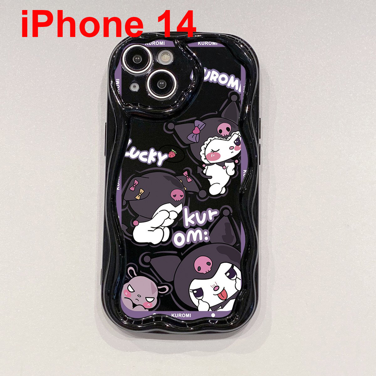 Чехол для iPhone 14 неправильной формы с принтом Куроми и Мелоди. Мягкий чехол для телефона.