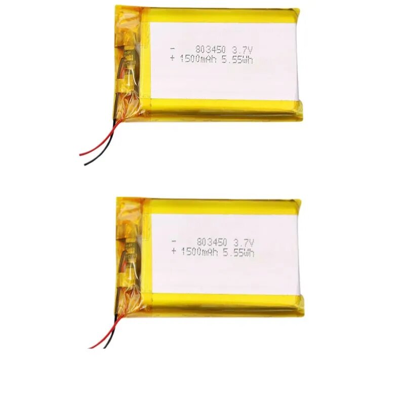 Аккумулятор (батарея) 803450 1500mah 3,7v (50х34х8 мм)2шт