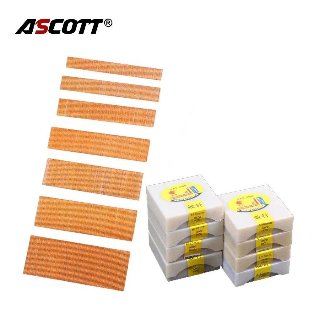 Гвозди Brad латунные 23GA 6-30 мм безголовые для степлера P630 P625 8mm (10000pcs)