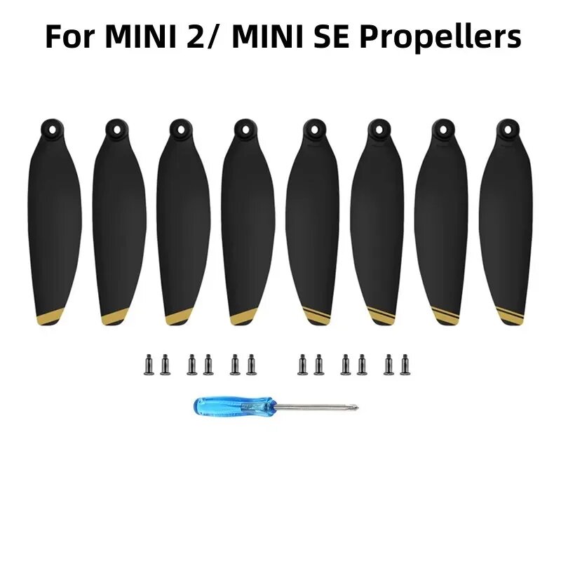 8 шт. пропеллеров 4726F для DJI Mavic Mini 1/2/SE/2SE mini 2 SE gold