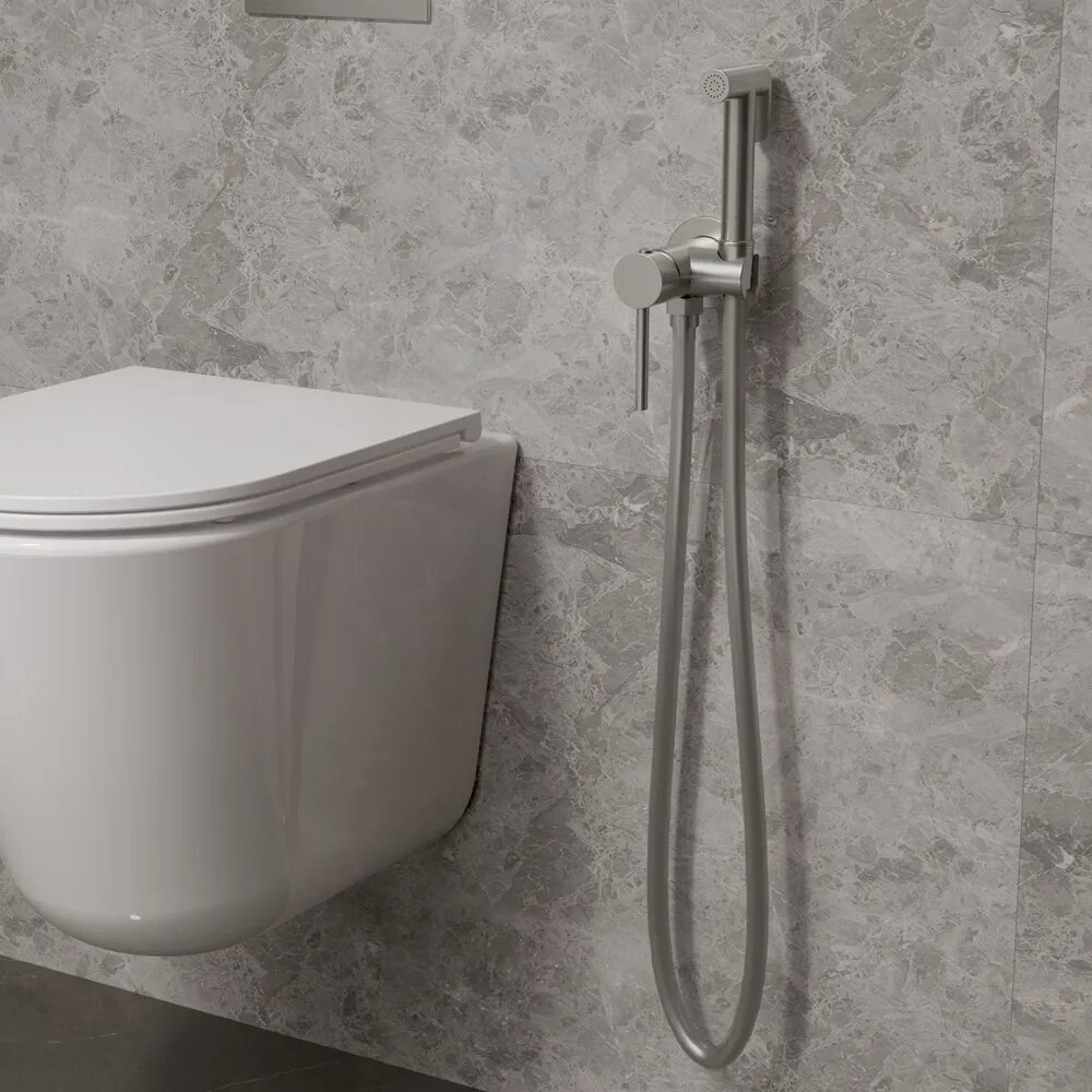 Гигиенический душ Vincea VHFW-101BN из латуни в комплекте со смесителем, брашированный никель