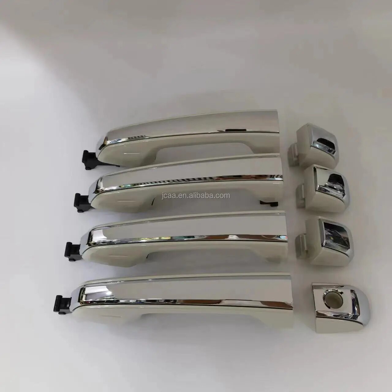 Оригинальные умные дверные ручки Smart Pearl White Black Chrome для Lexus Серебряный, white sliver
