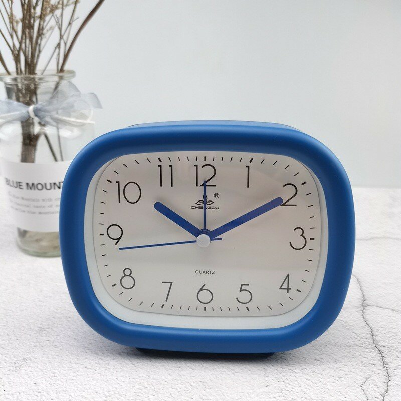 Kids bedroom alarm clock with analog and digital display and color options for nighttime wakeup brand unknown, blue