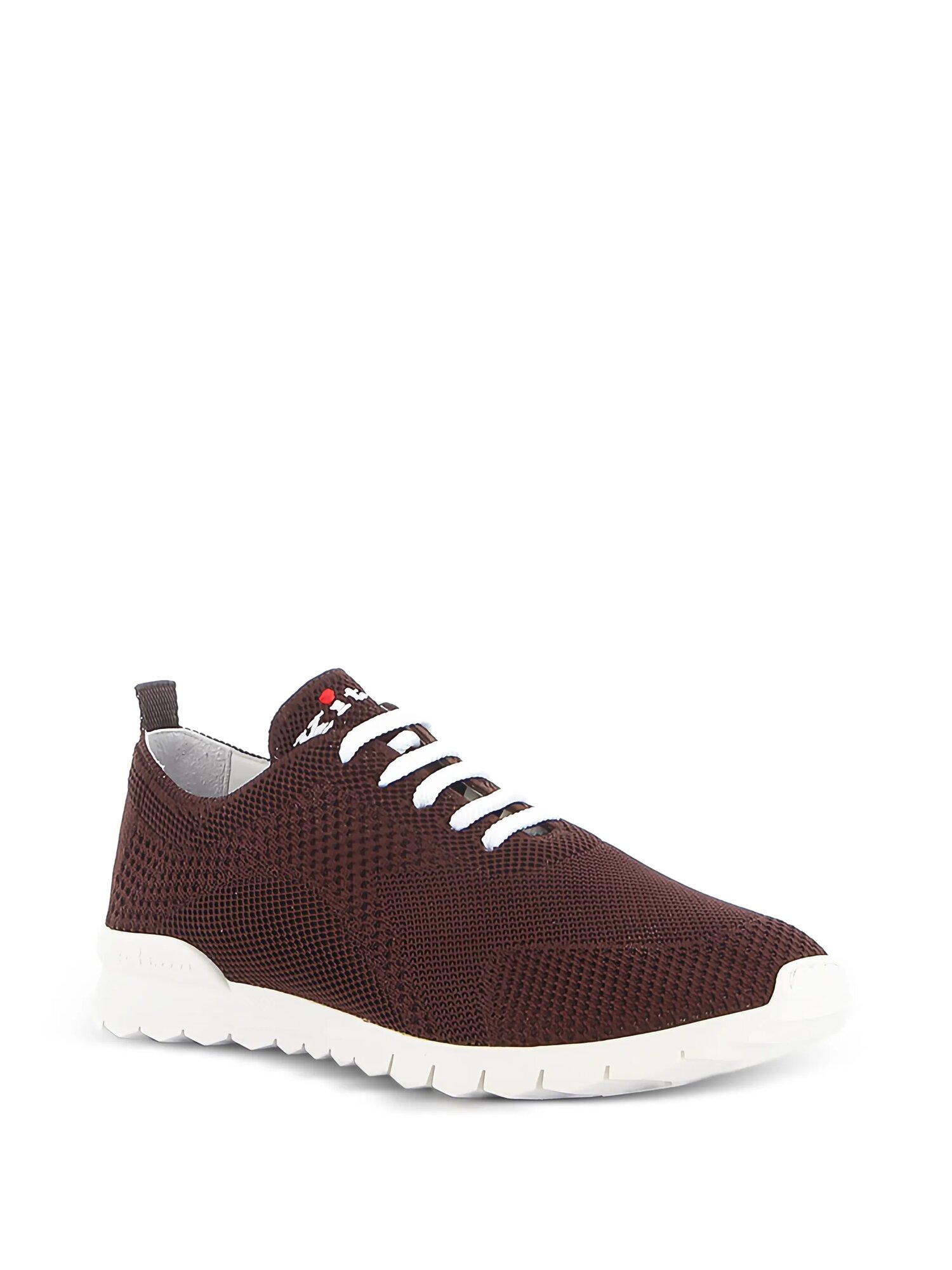 Кроссовки Kiton Knit lace-up sneakers, размер 43, коричневый/серый/оранжевый — фото 1