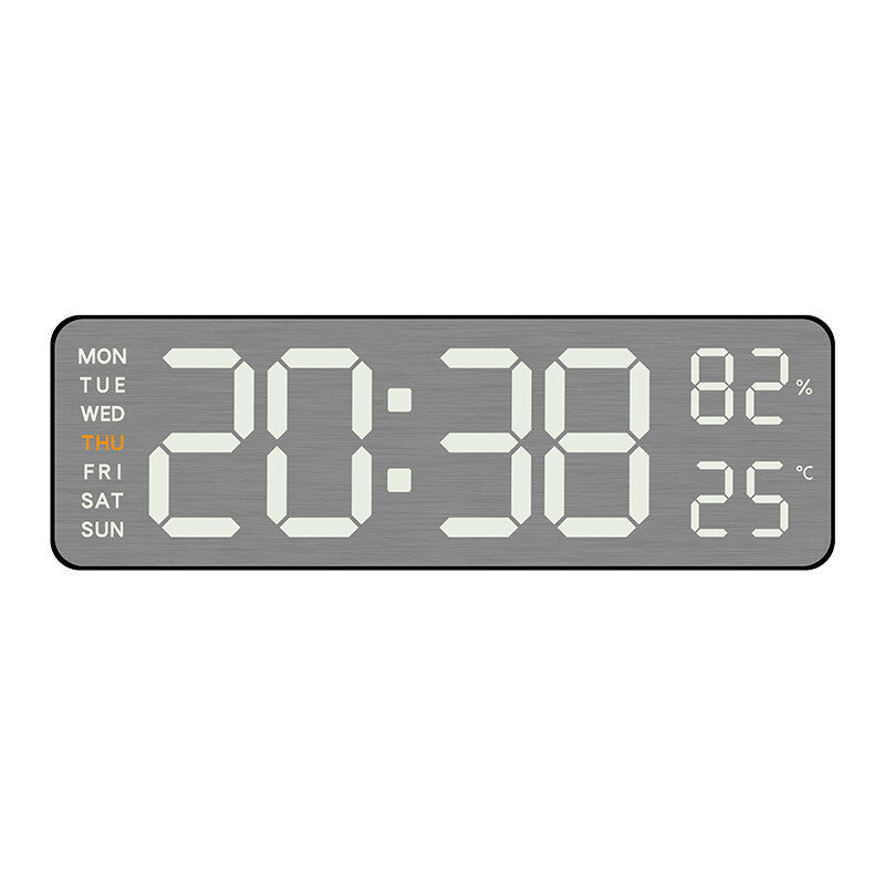 Multifunctional led electronic clock with calendar alarm and timer for living and working spaces stylea