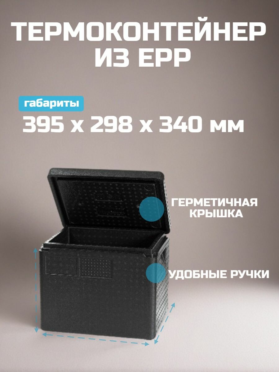 Термоконтейнер Knauf из EPP с изменением температуры не более 2 градусов в час и сроком службы 7-10 лет