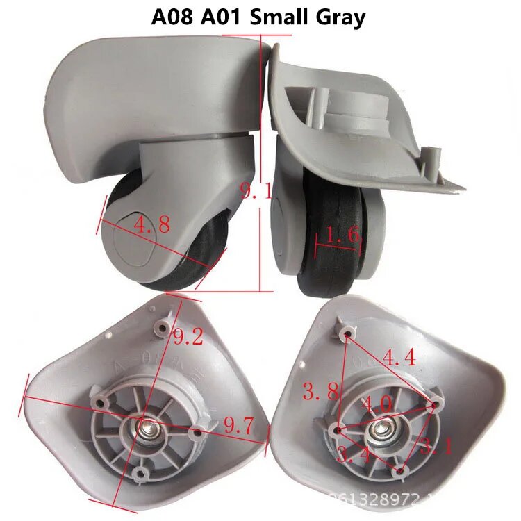 Серые колеса для чемодана A08 A01 N1 Gray S (1 пара)