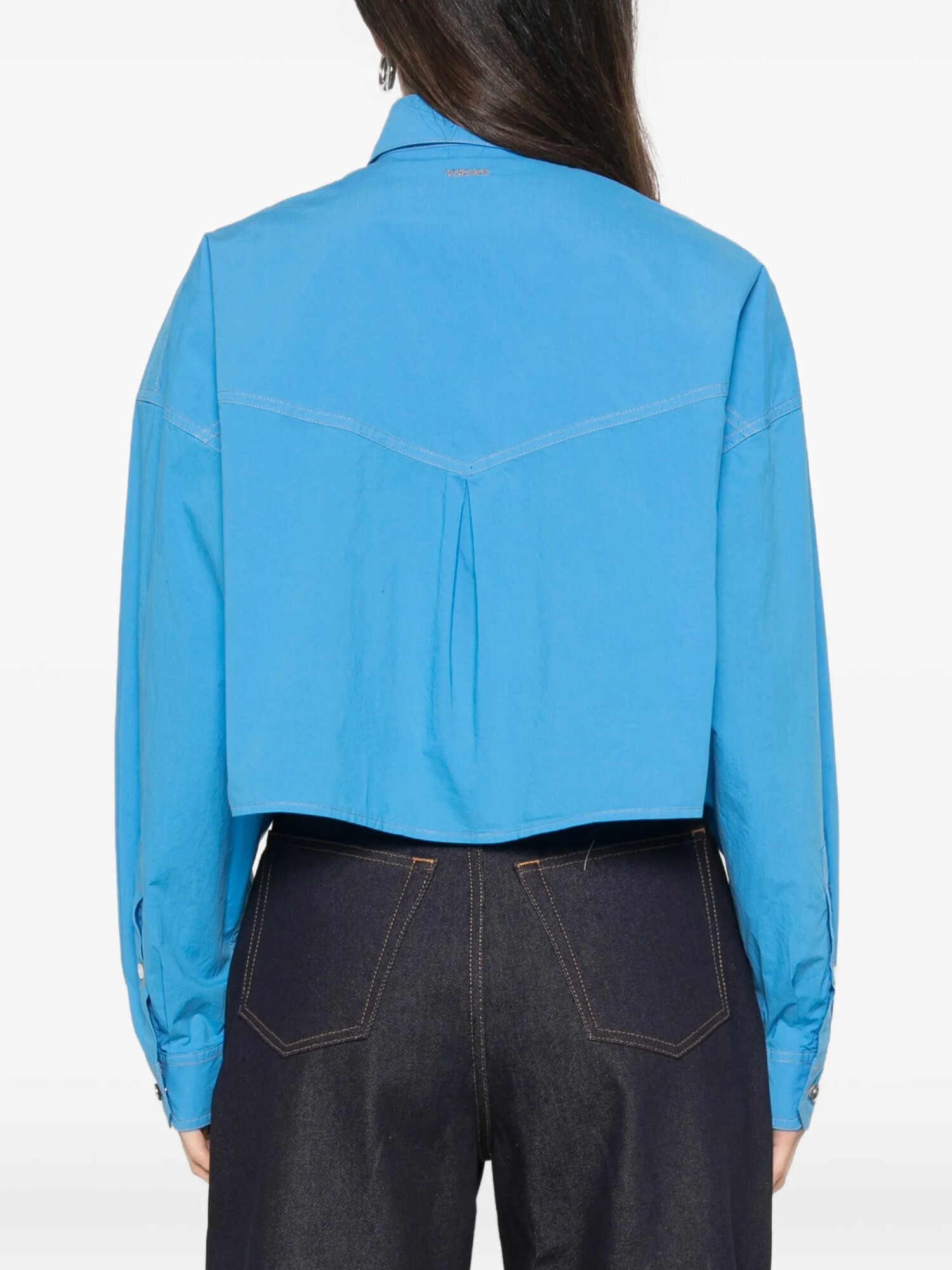Куртка Versace Pointed-toe cropped jacket, размер 44 — фото 1