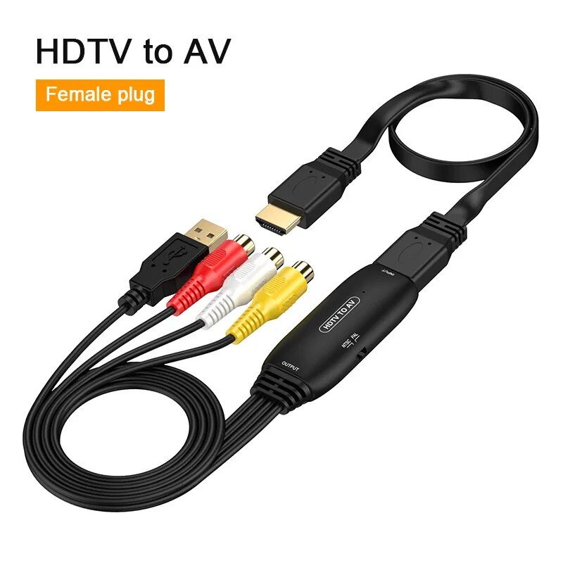 Конвертер HDMI в RCA AV Nsendato Female HDTV TO RCA