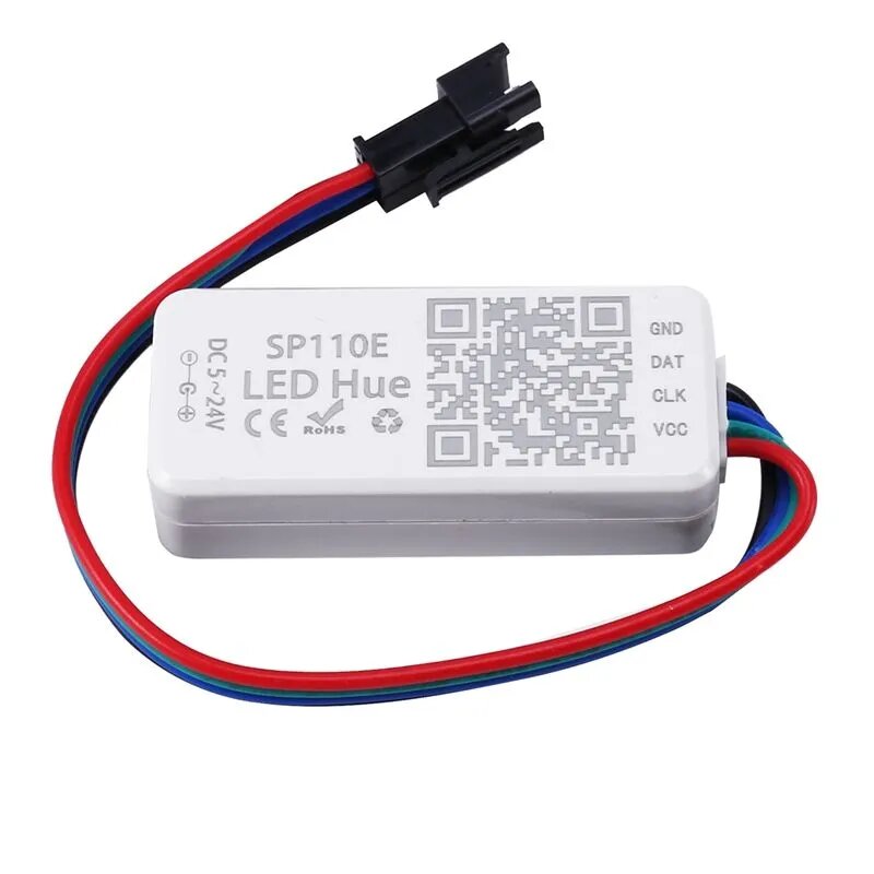 WS2812B SK6812RGB SK6812RGBW Мини-контроллер Bluetooth SP110E, поддержка всех светодиодных лент / модульных ламп панелей строк, приложение IOS Android 1024 пикселей DC5V-12V