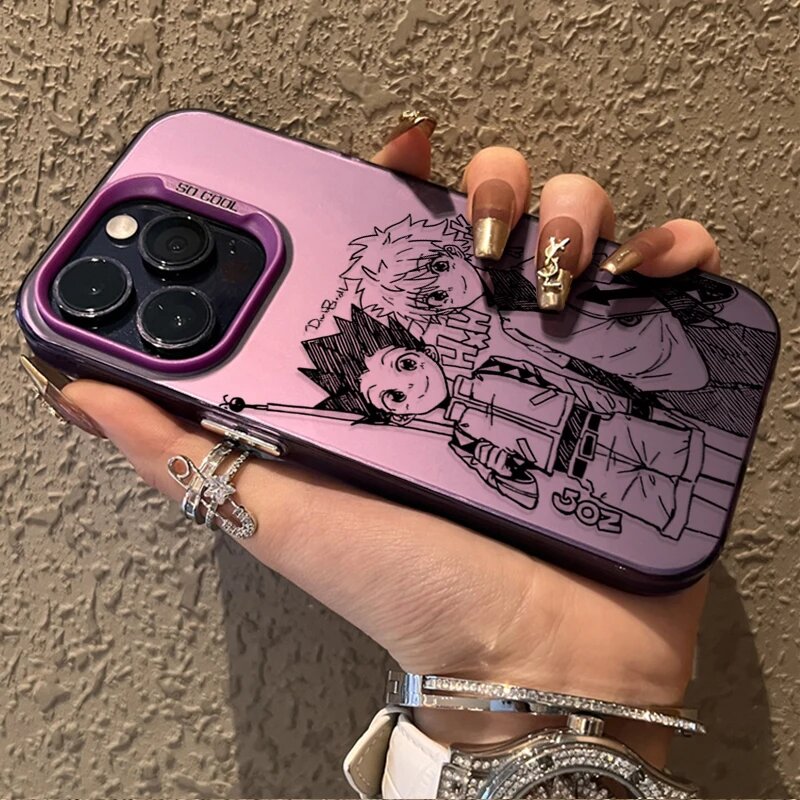 Чехол для телефона Anime Hunter X Hunter для iPhone 12, 17 Air, 17E, 16E, 16, 15, 14, 13, 12, 11 Pro Max, Air Plus, противоударный, с защитой от падений