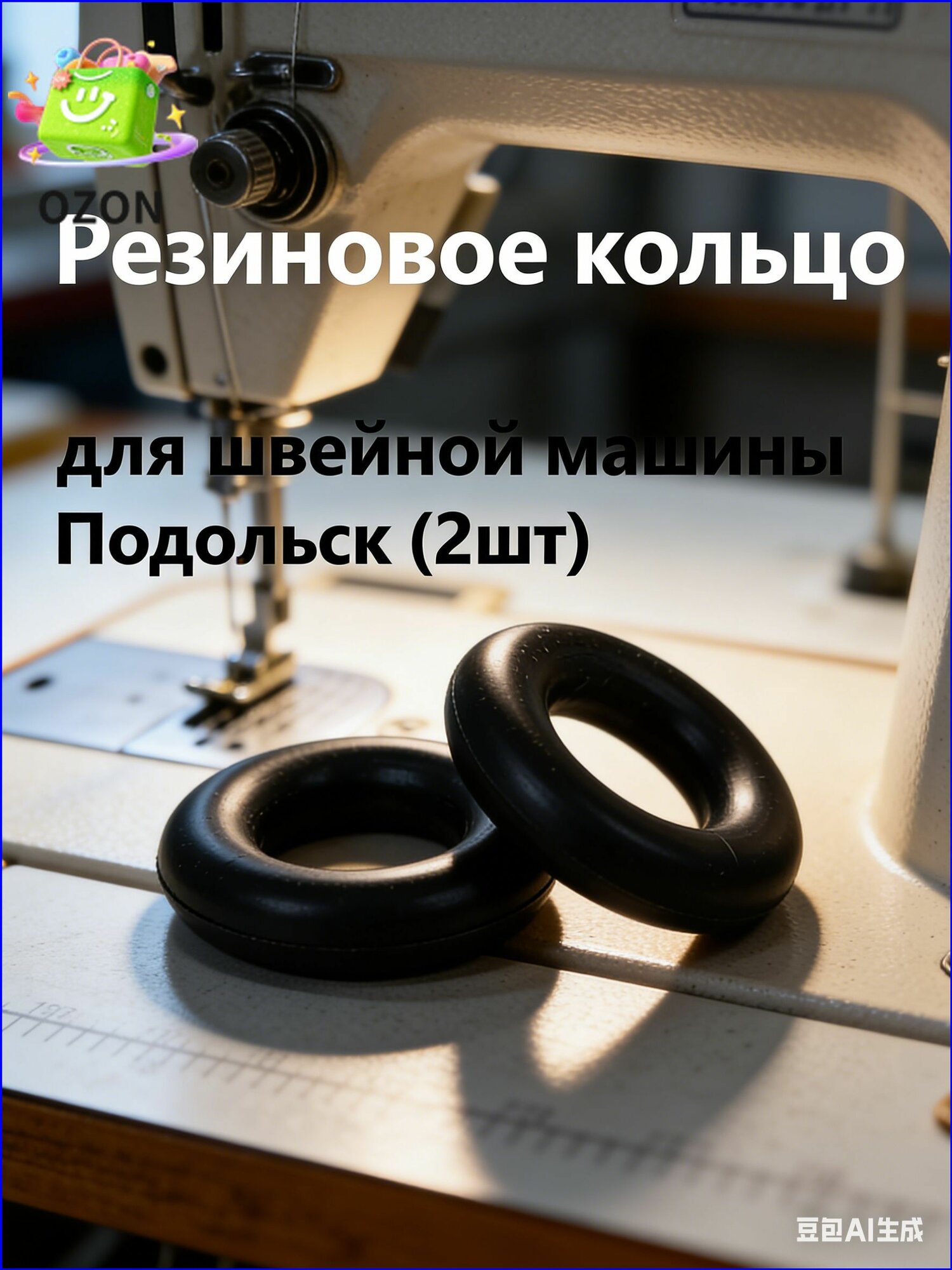 Резиновое кольцо для швейной машины 15x27.5x6 мм, 2 шт, черное, шпулечный шкив, для обновленных и классических моделей