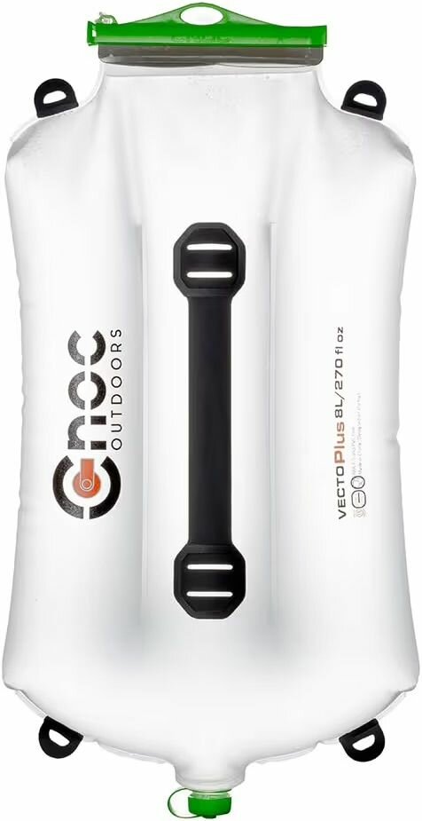 Cnoc Outdoors VectoPlus 8 л 28 мм складная емкость для воды, резервуар для фильтра Sawyer, походная канистра TPU для кемпинга и экспедиций