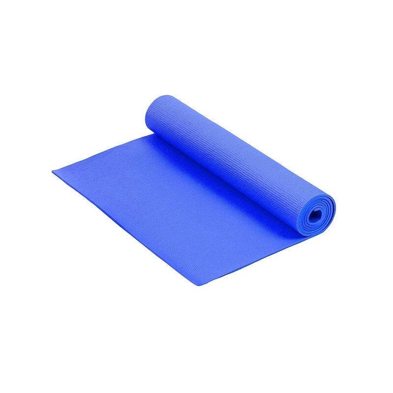 Коврик для фитнеса и йоги Larsen PVC, синий, 173х61х0,4 см (354071)