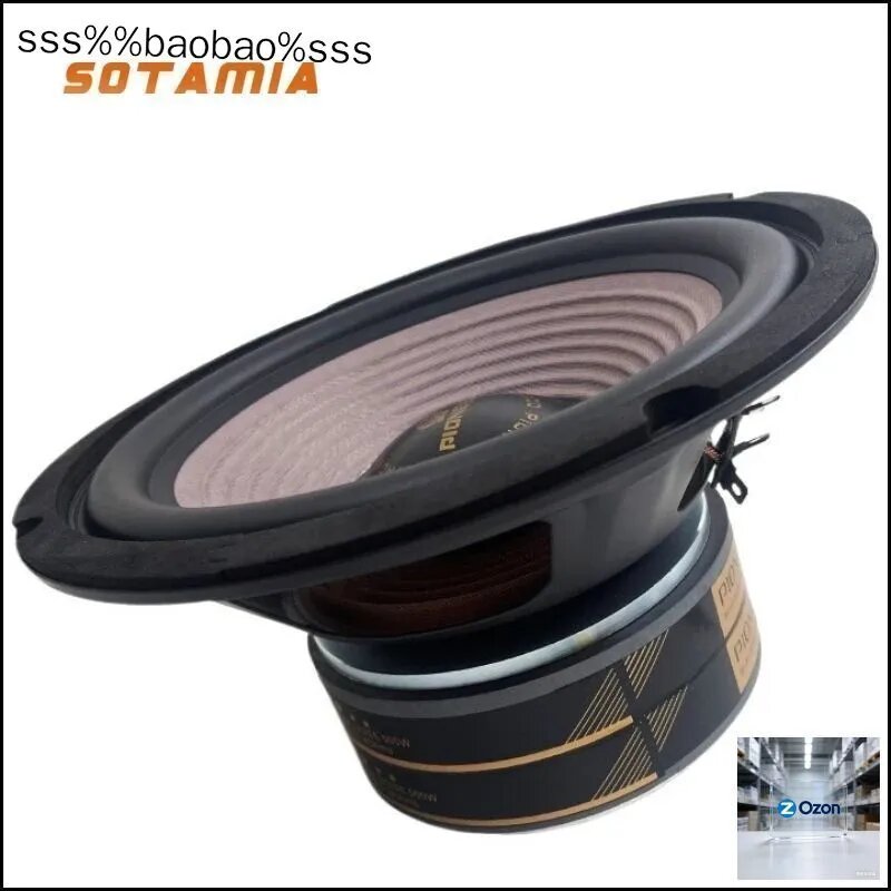 SOTAMIA 1Pcs 8-дюймовый мощный динамик сабвуфера мощностью 200 Вт, пассивный НЧ-динамик 8 Ом, домашний кинотеатр Hifi Music Bookshelf громкоговоритель