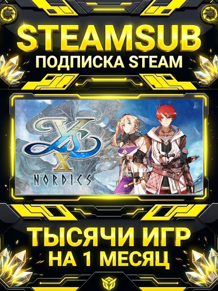 Ys X: Nordics — подписка Steam на месяц, 7000+ игр на аккаунтах для ПК (РФ + СНГ)