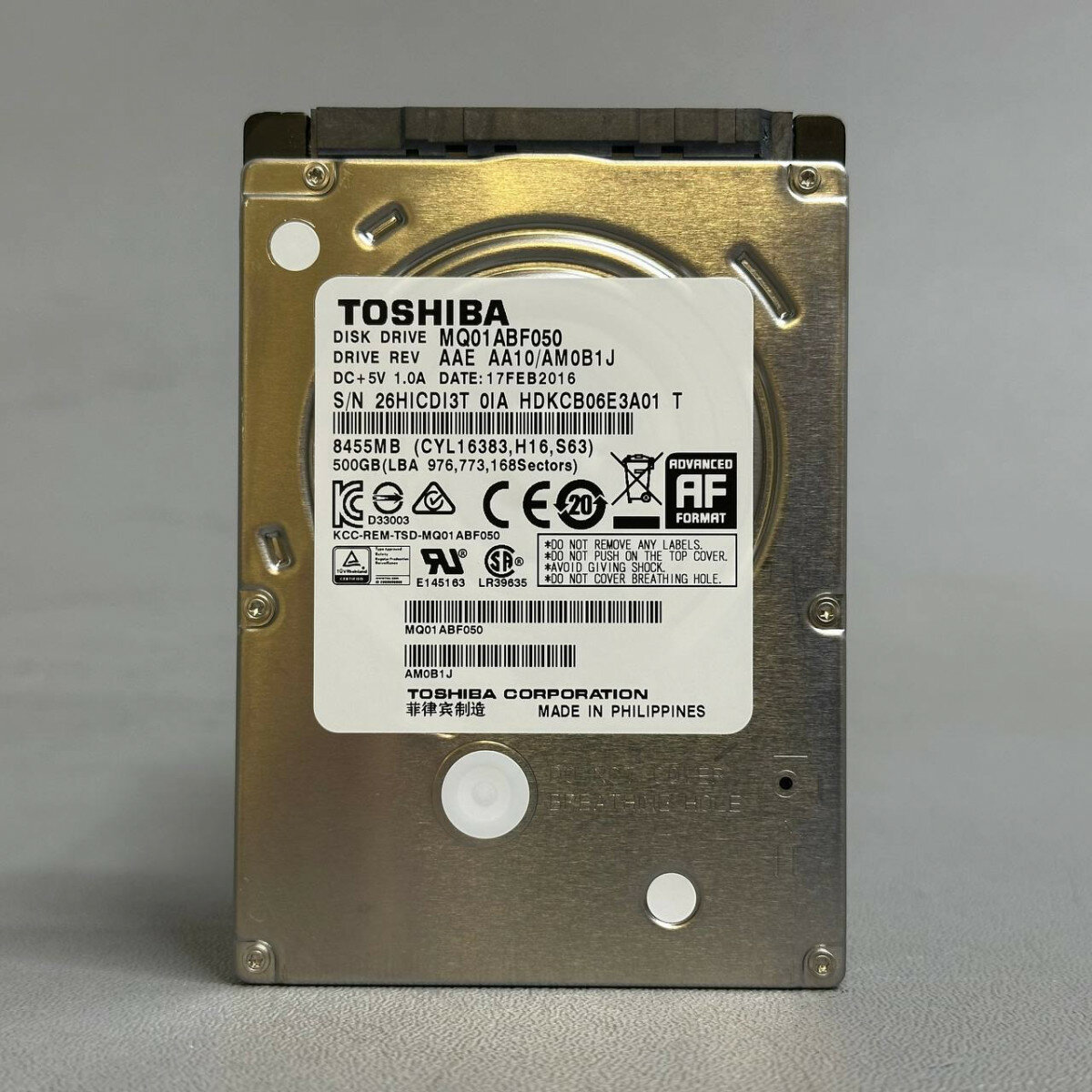 Жесткий диск Toshiba MQ01ABF050 500 Гб (I3T)