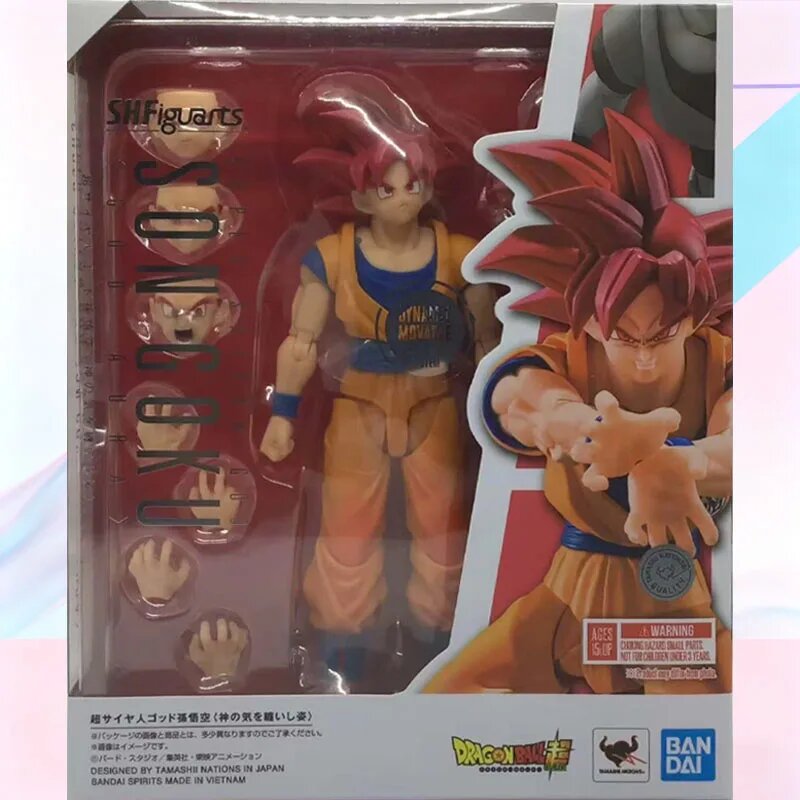 Bandai S.H.Figuarts Супер Сайян Бог Сон Гоку с божественной аурой SON GOKU 3.0