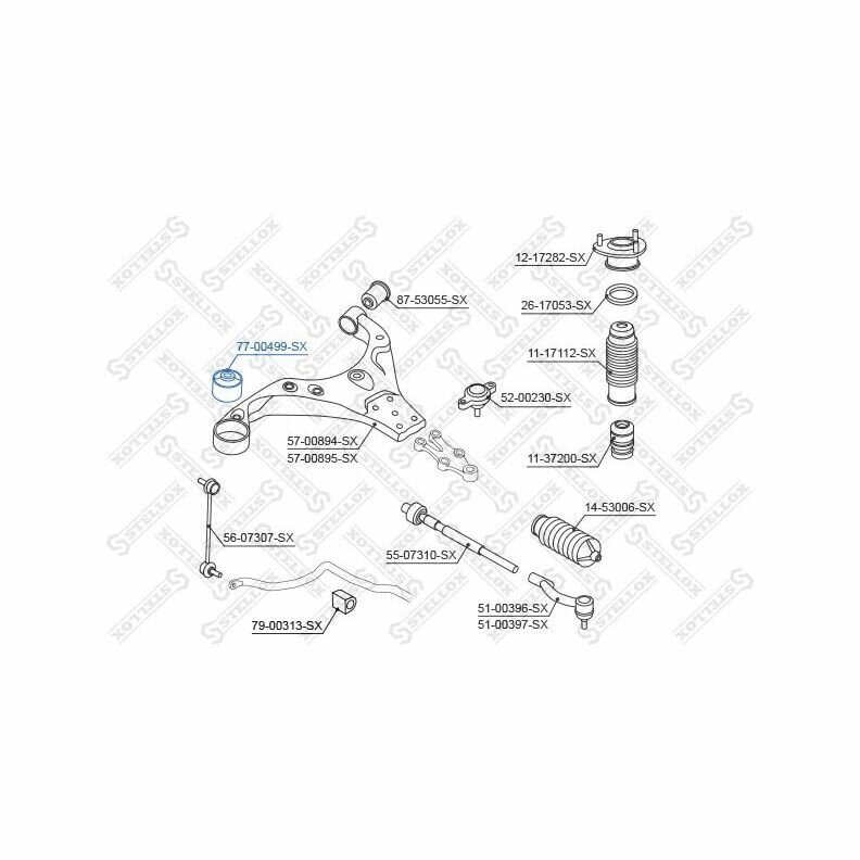 Сайлентблок KIA CEED (ED), STELLOX 7700499SX