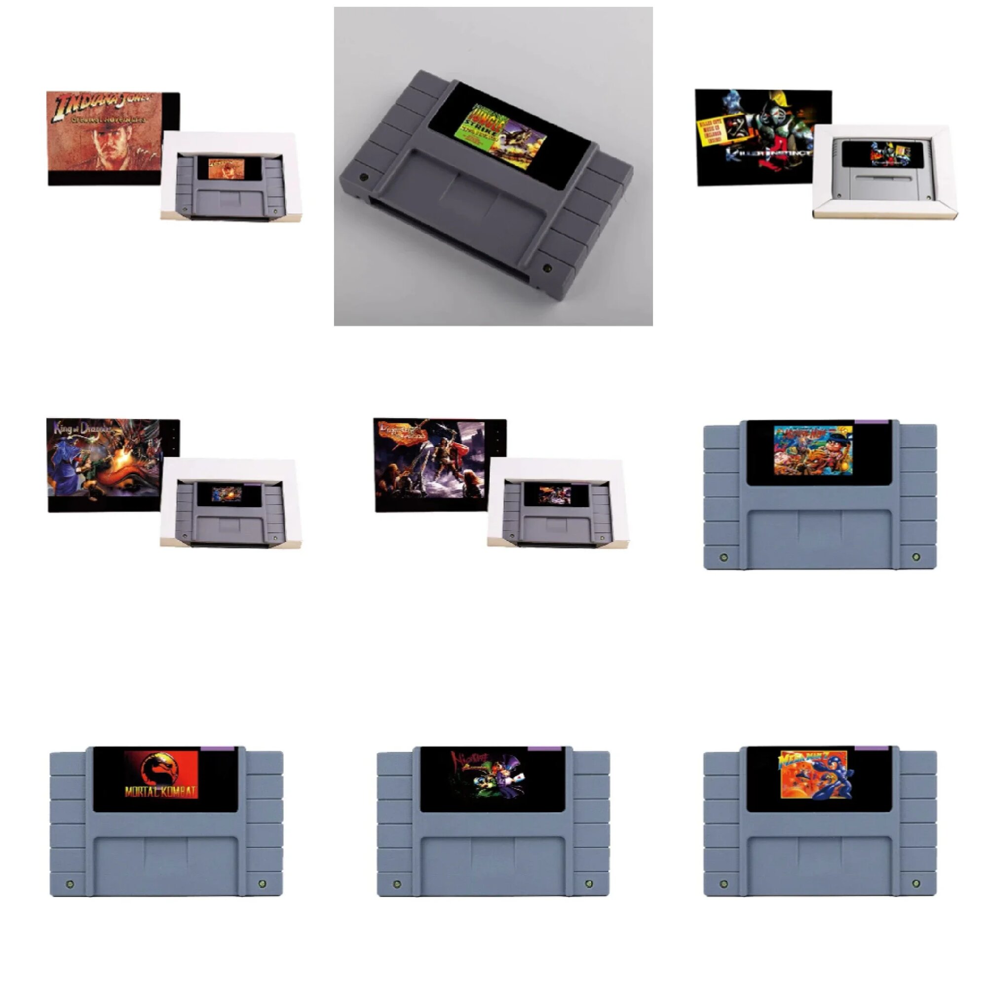 Игровой картридж SNES Link 4 Killer Instinct, King of Dragons, EUR card with box, Metal Warriors