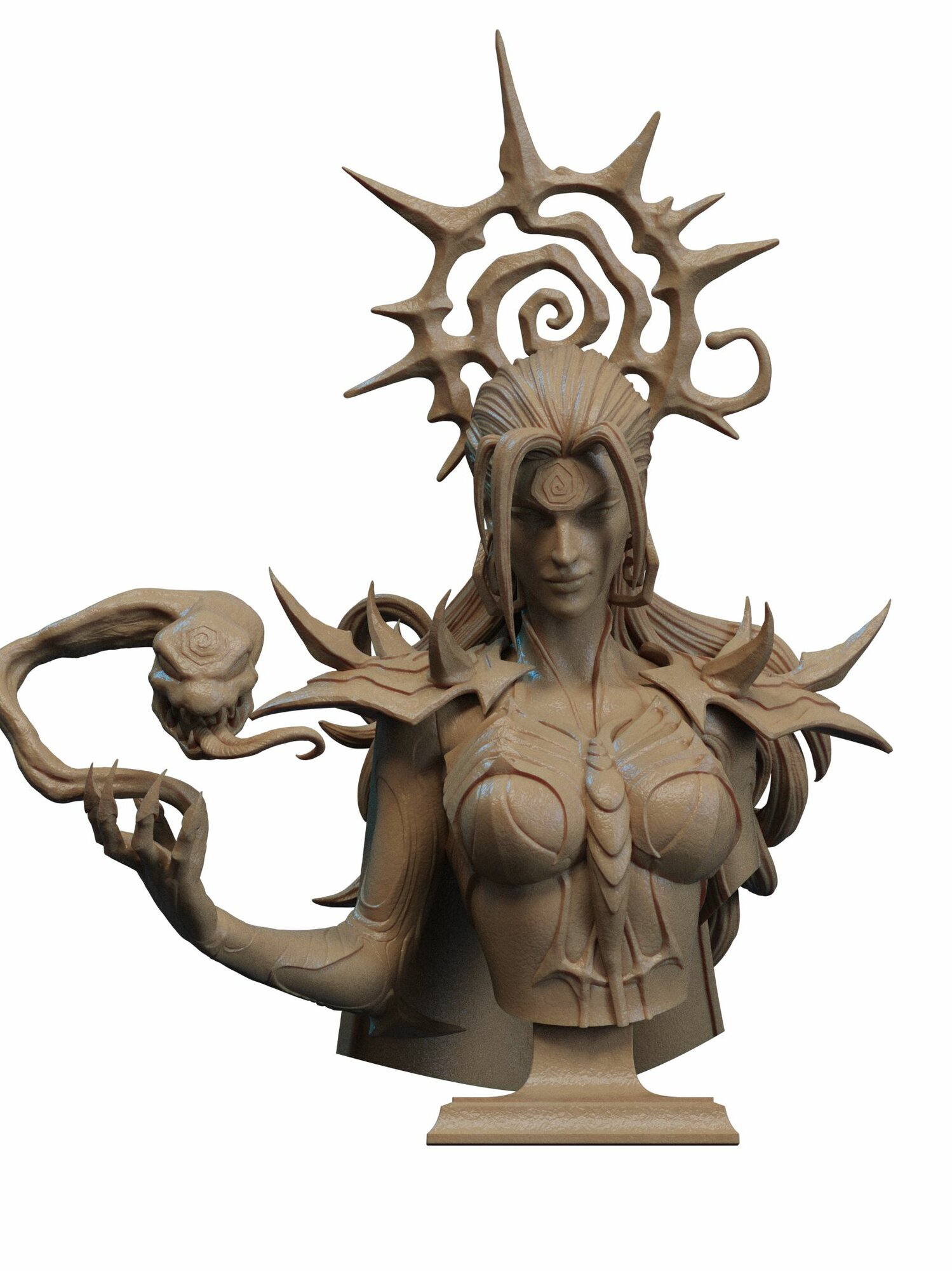 Сборная модель Hela (Marvel), бюст, 100мм для покраски