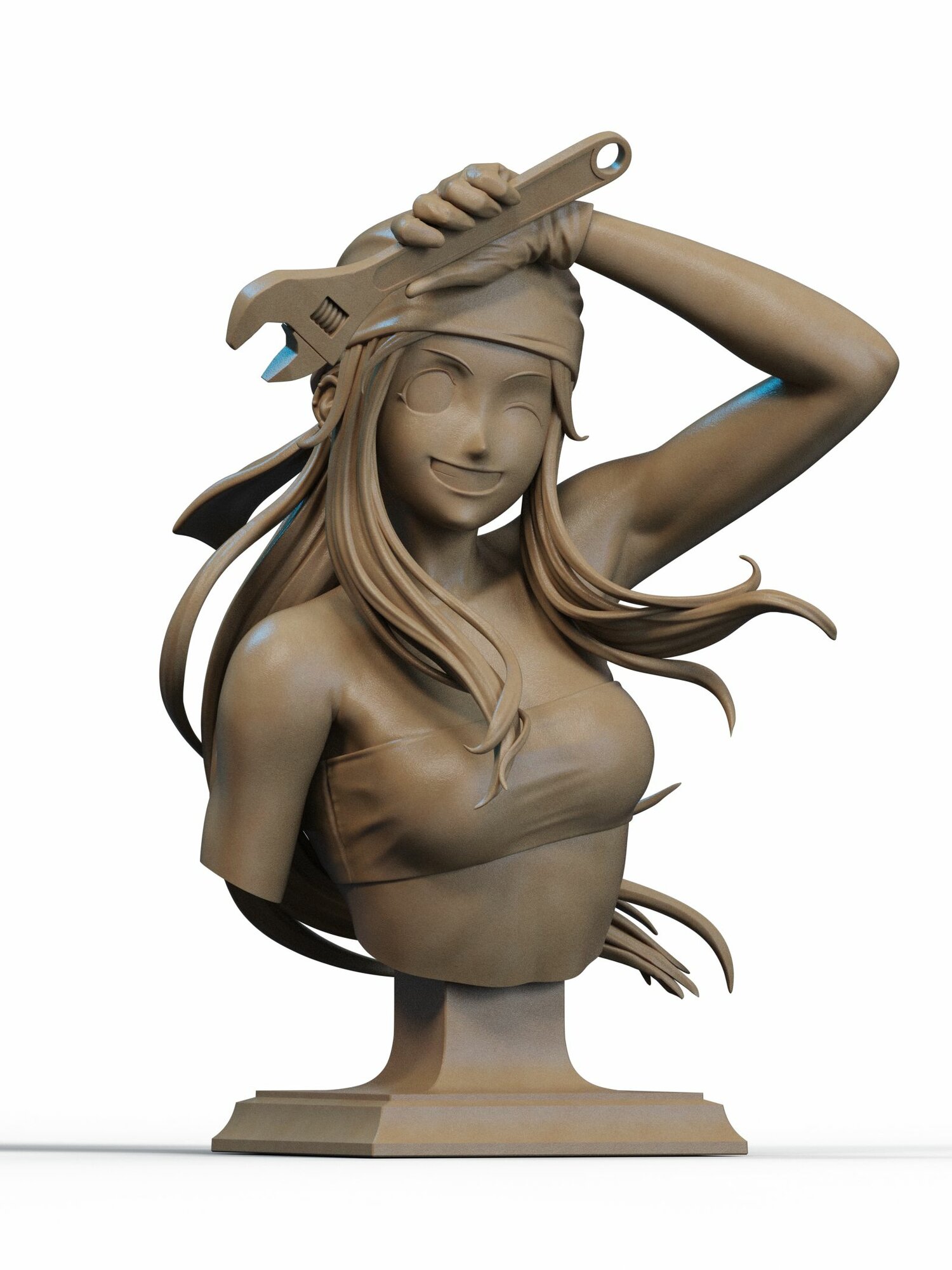 Сборная модель Winry Rockbell (Fullmetal Alchemist), бюст, 100мм для покраски