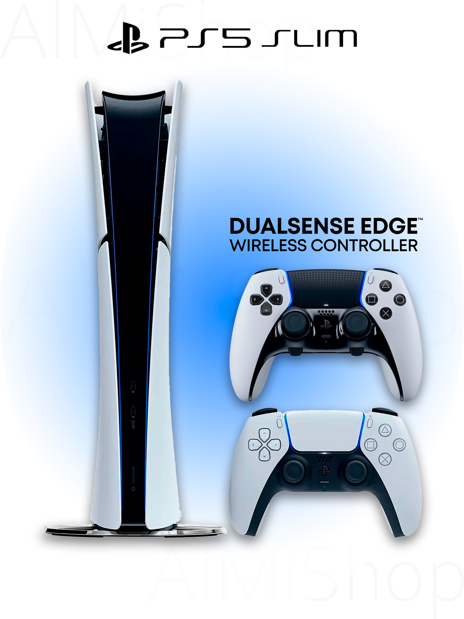 Игровая приставка Sony PlayStation 5 slim DIGITAL (без дисковода), 1TB + 2-й геймпад Dualsense EDGE (белый)