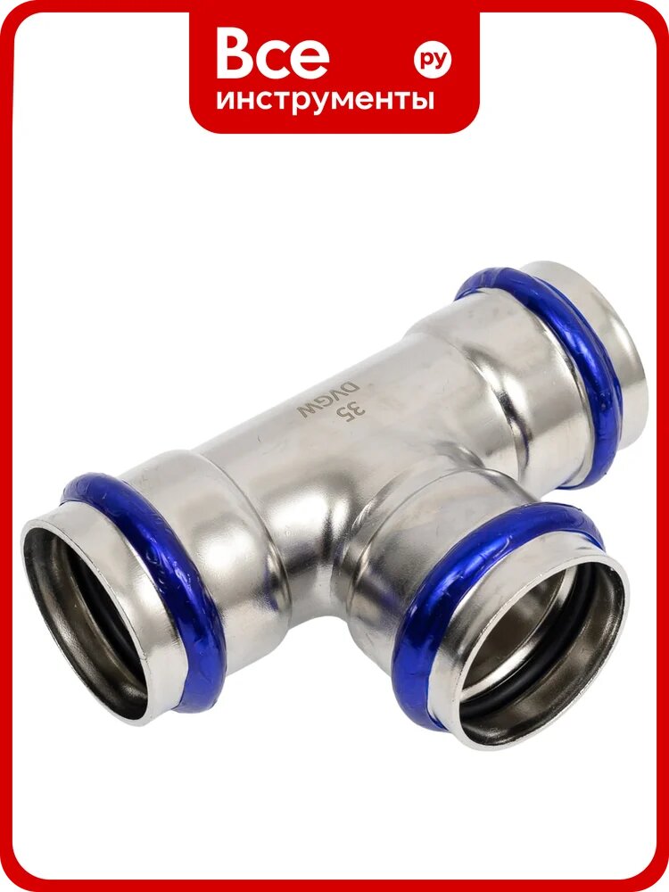 Тройник для труб из нержавеющей стали Millennium 35x35x35 TPPN353535, бытовой категории, для высоких температур