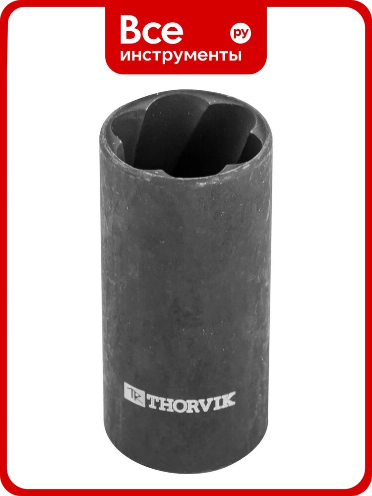 Головка торцевая (1/2"DR; 17 мм) спиральная для поврежденного крепежа Thorvik BES1217 53219 из CrMo сплава, ударостойкая